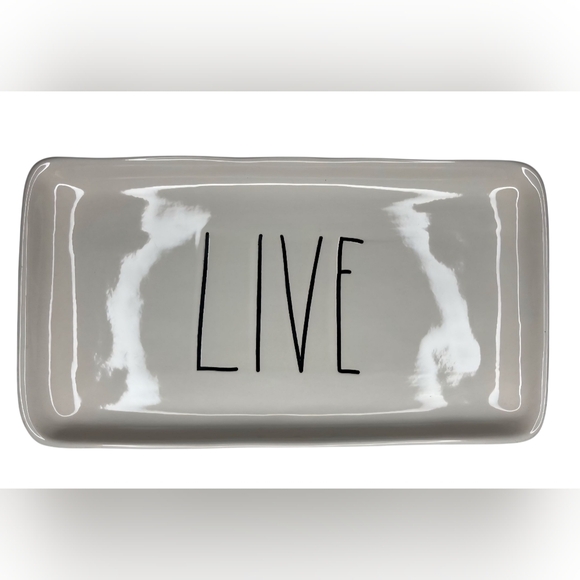 Rae Dunn | Design | Rae Dunn Ceramic Tray With Live Text | Poshmark